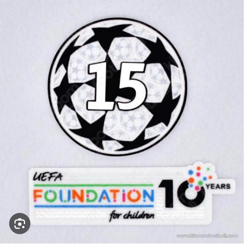 PATCH BADGE - CHAMPIONS LEAGUE 15 + FOUNDATION - REAL MADRID - KIT ...
